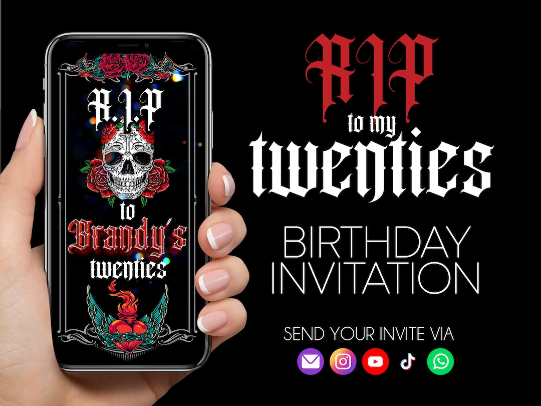 R.I.P to My Twenties Celebration | Goodbye 20s Digital Birthday ...