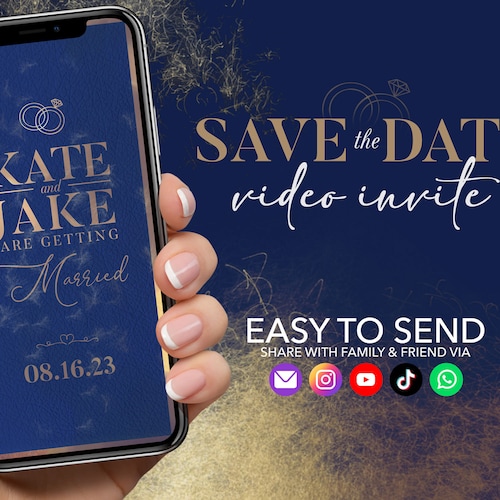 Animated Save the Date Wedding Video Digital Save the Date - Etsy