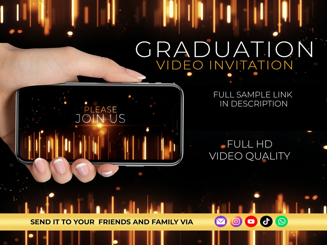 Graduation Animated Video Invitation | Digital Invitation - Etsy