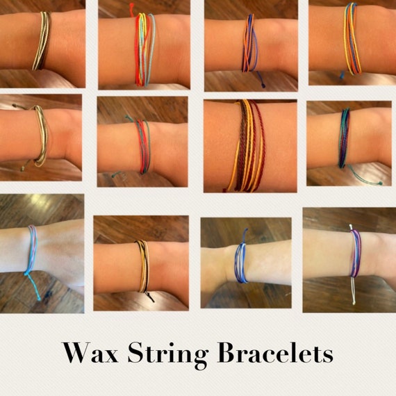 Wax String Bracelets | Etsy