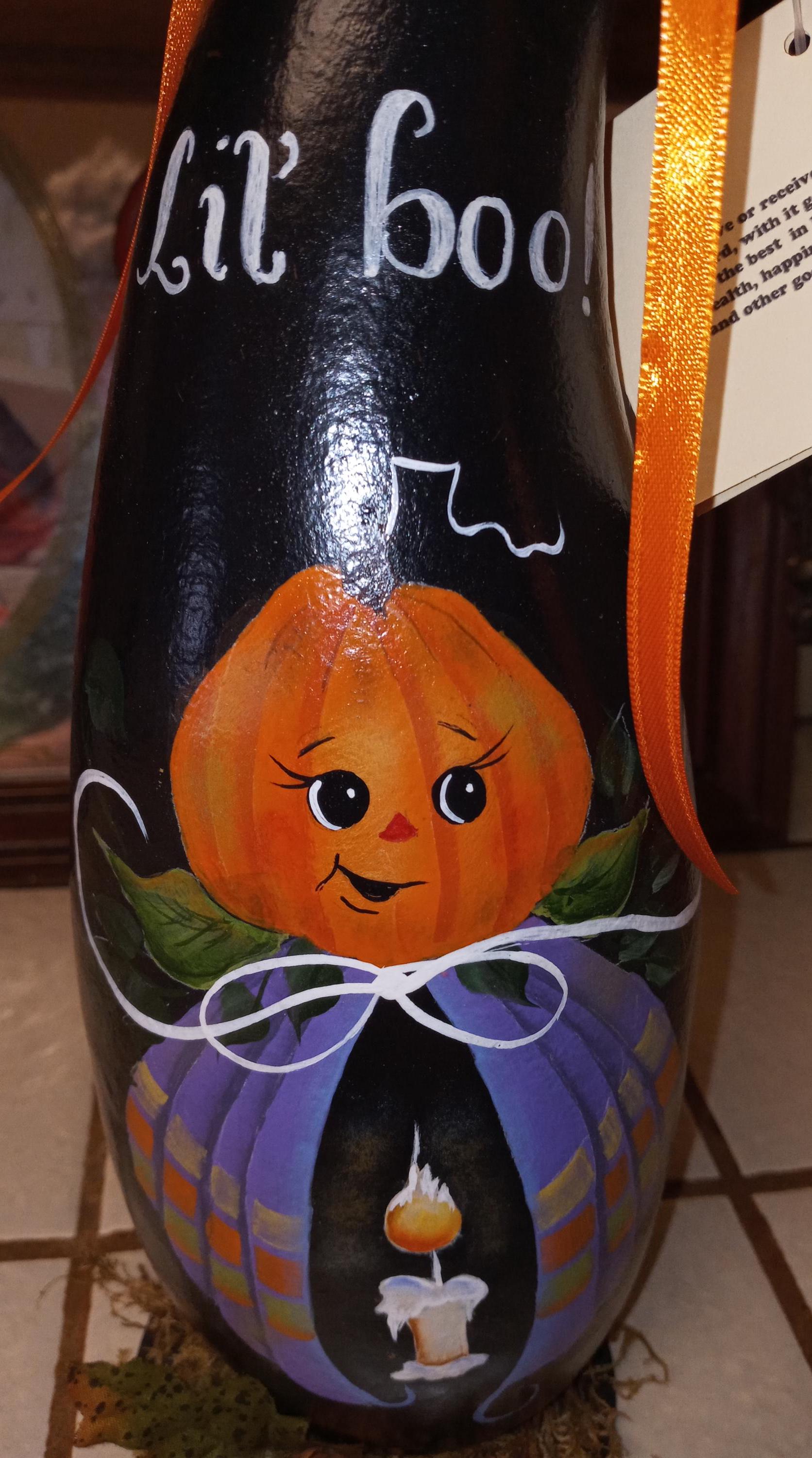 SWEET LIL' BOO is a Hand Painted Gourd - Etsy