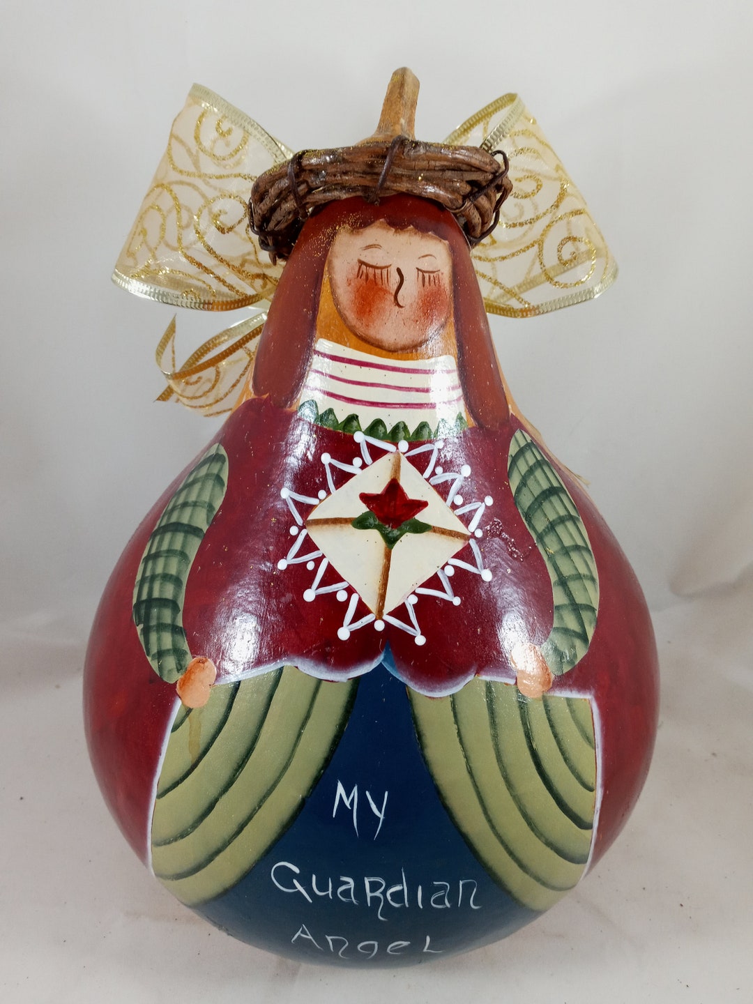 MY GUARDIAN ANGEL a Hand Painted Gourd - Etsy