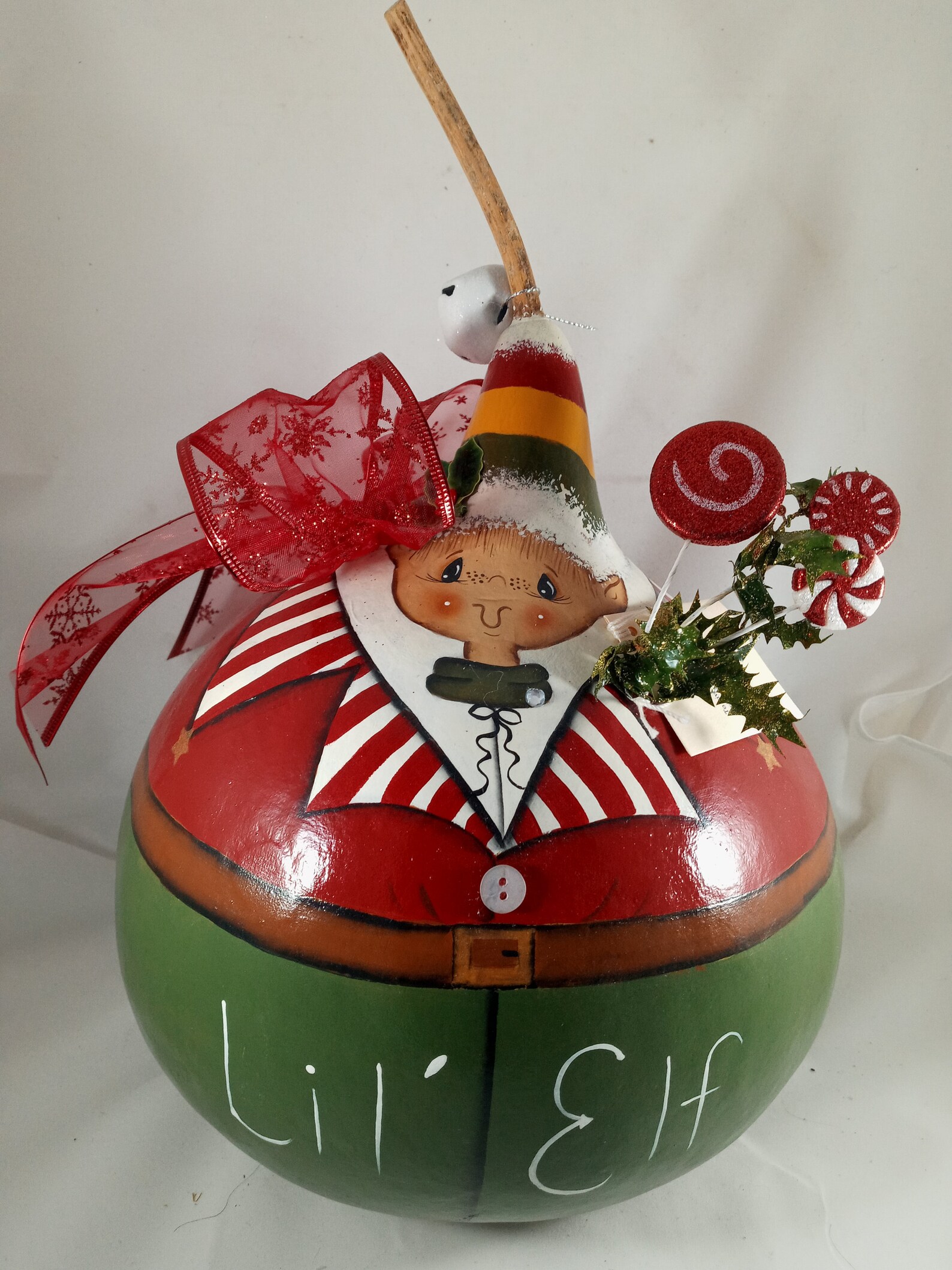 SWEET LIL' ELF a Hand Painted Gourd - Etsy