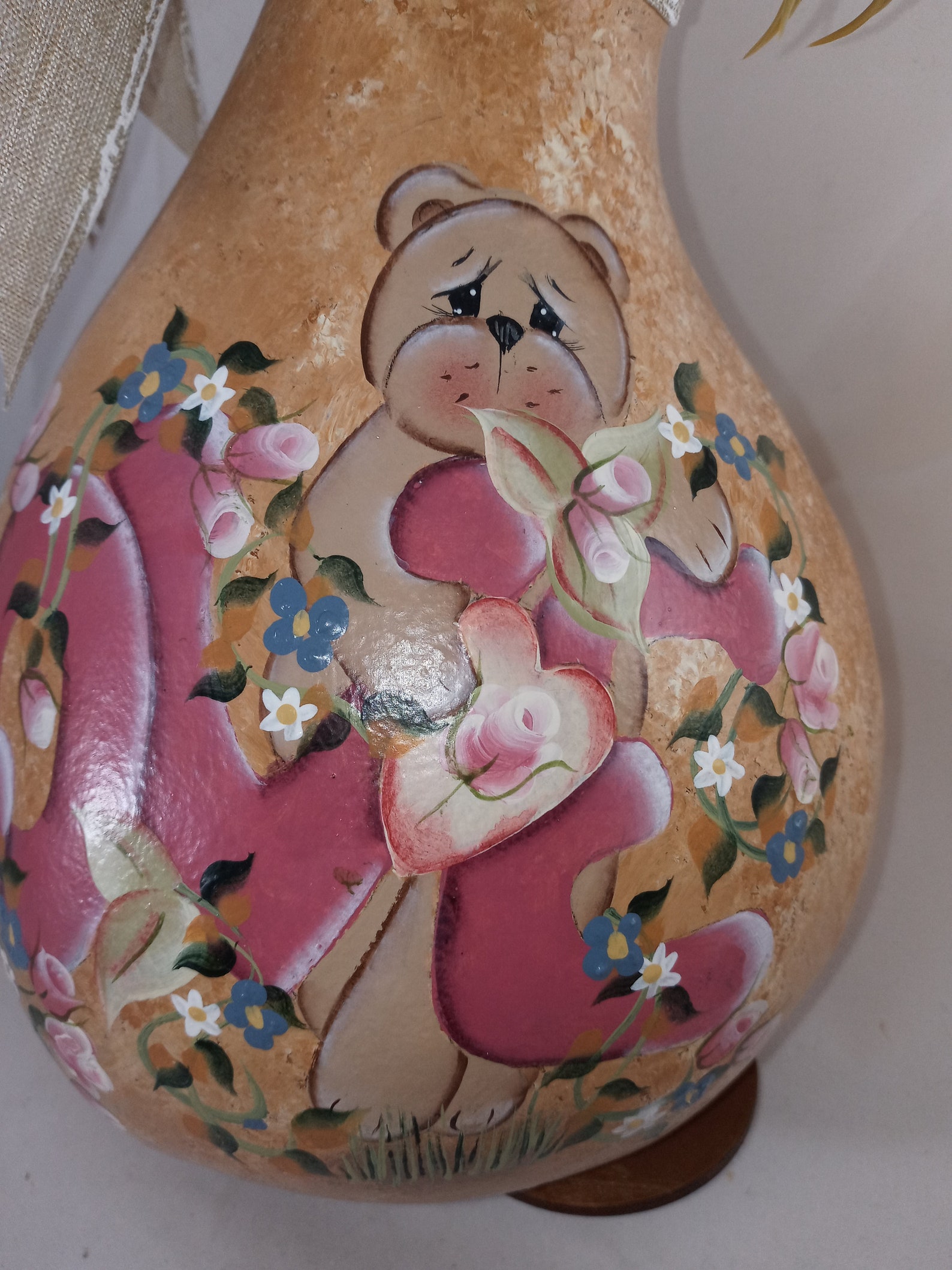 LOVE LETTERS BEAR is a Hand Painted Gourd - Etsy