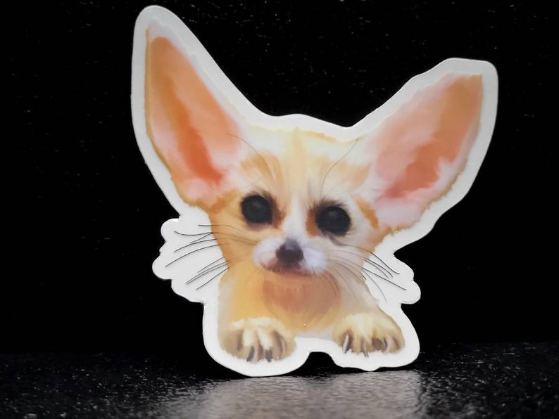 Fennec Fox Clear Vinyl Sticker Waterproof Decal | Etsy