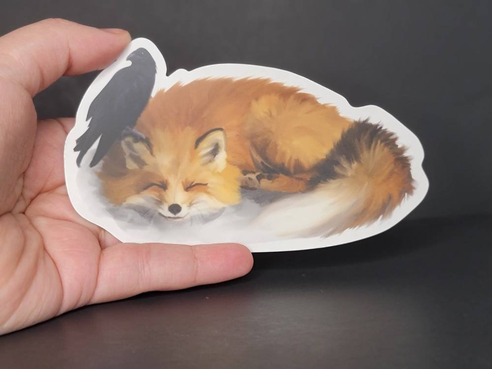 Fox and Raven Clear Vinyl Sticker | Etsy