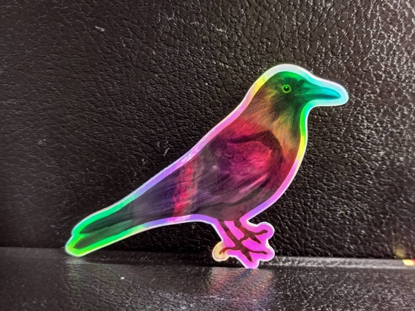 Holographic Crow Sticker Waterproof Vinyl Raven Decal - Etsy