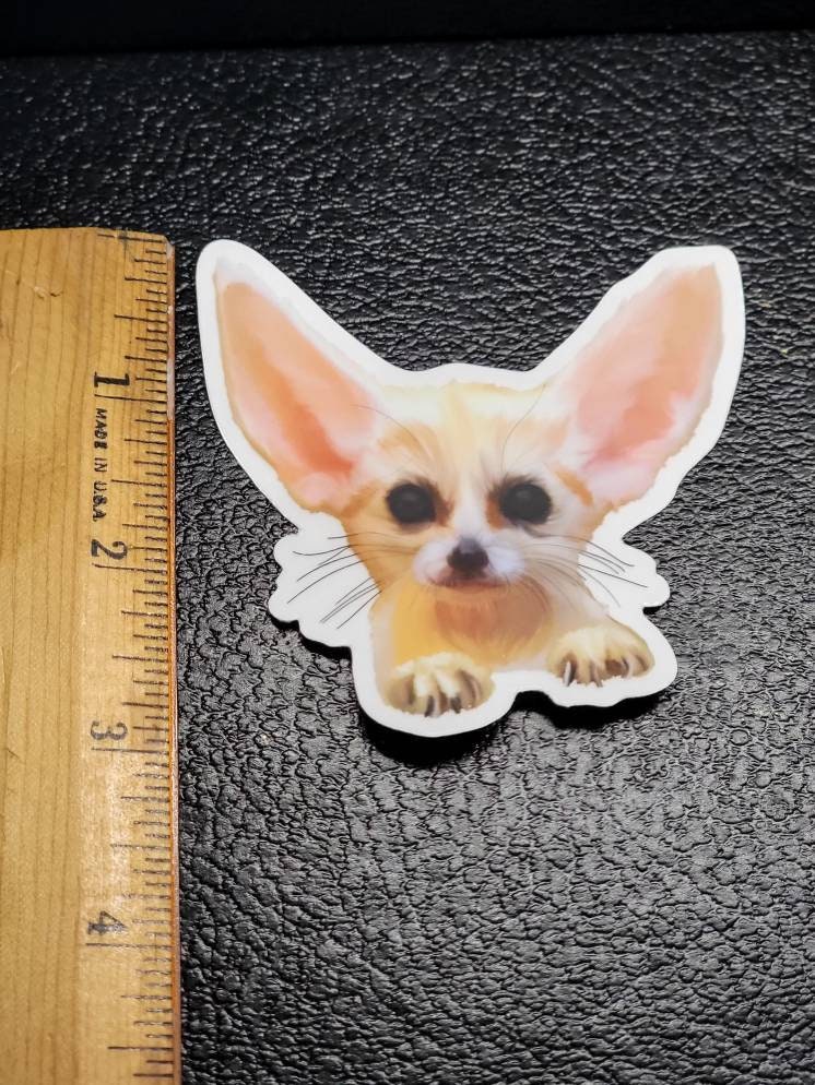 Fennec Fox Clear Vinyl Sticker Waterproof Decal | Etsy
