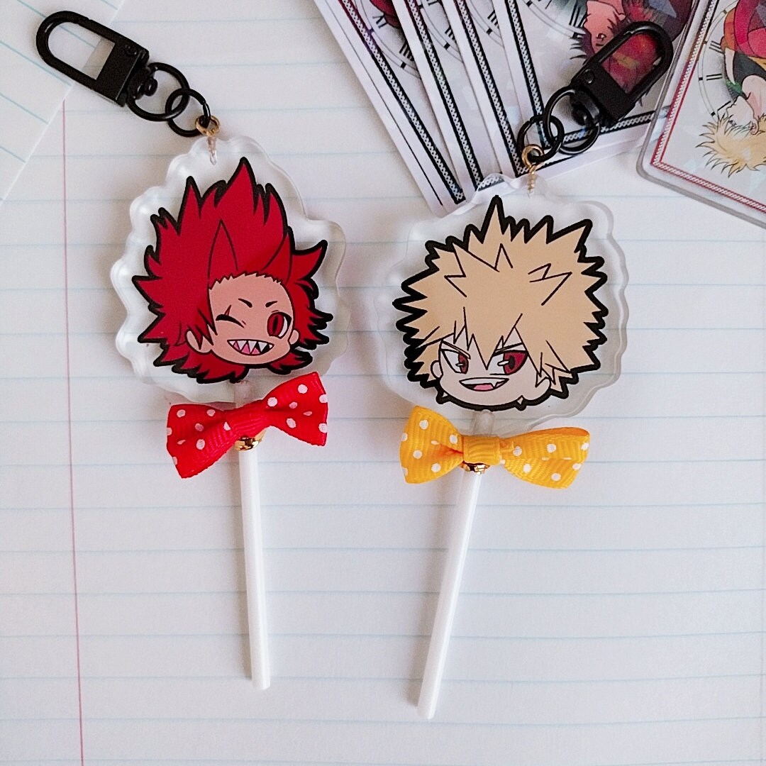 Kiribaku BNHA Lollipop Charms KRBK, Kirishima and Bakugo - Etsy