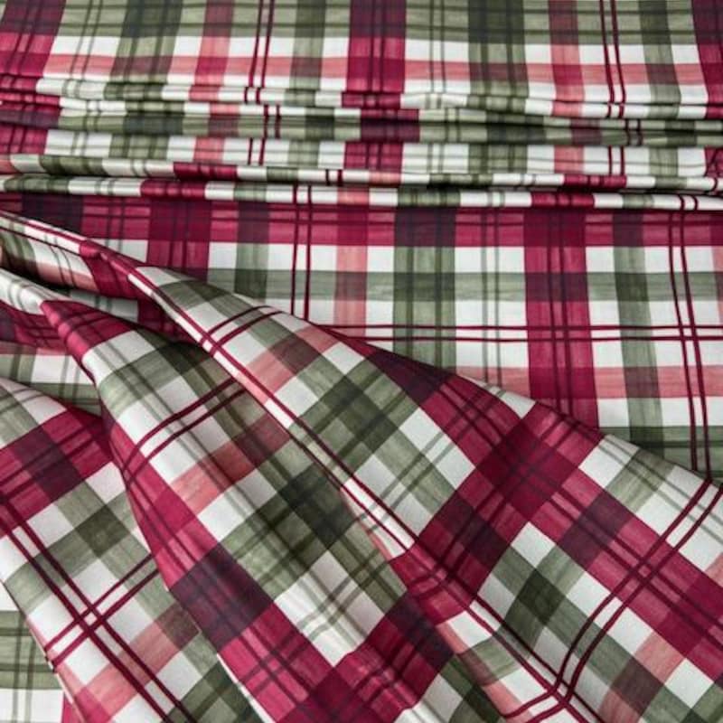 Plaid Cotton Fabric - Etsy