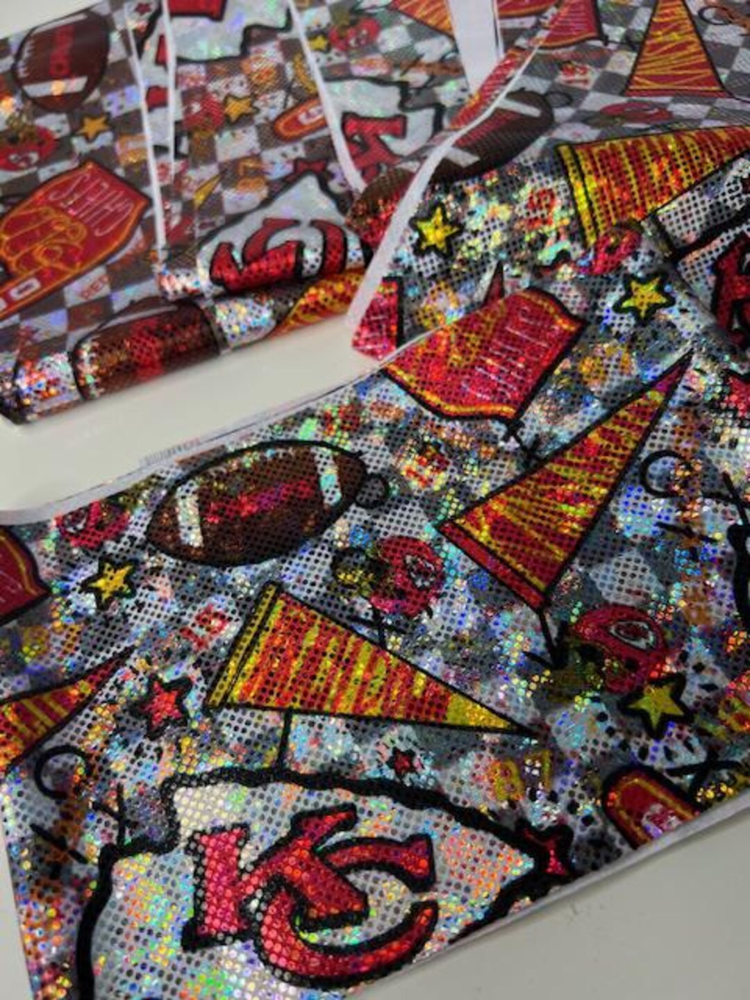 Precut Holographic Bow Strips, Chiefs Holographic Bow Strips, Precut ...