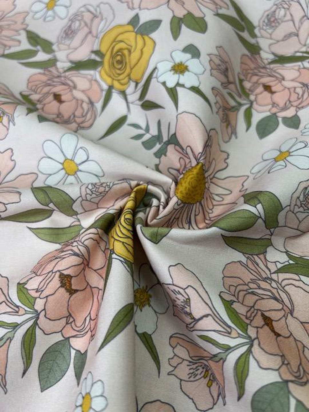 Claire Bright Floral Pink 100% Cotton, Cate & Rainn Claire Bright ...