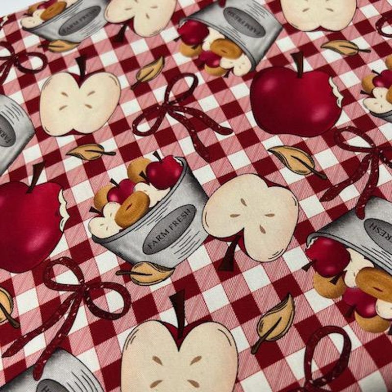 Red Gingham Fabric - Etsy