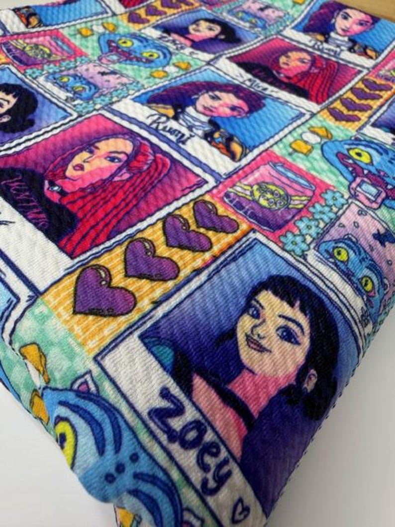 Anime Character Fabrics K Pop Bullet Fabric by the Yard | Textured Knit ...
