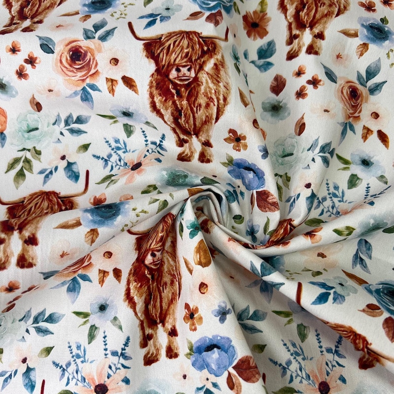 Highland Cow Fabric - Etsy