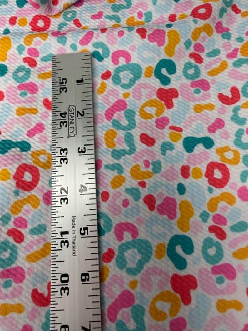 Colorful Leopard Bullet Fabric, Bullet Knit Textured Fabric, Great for ...