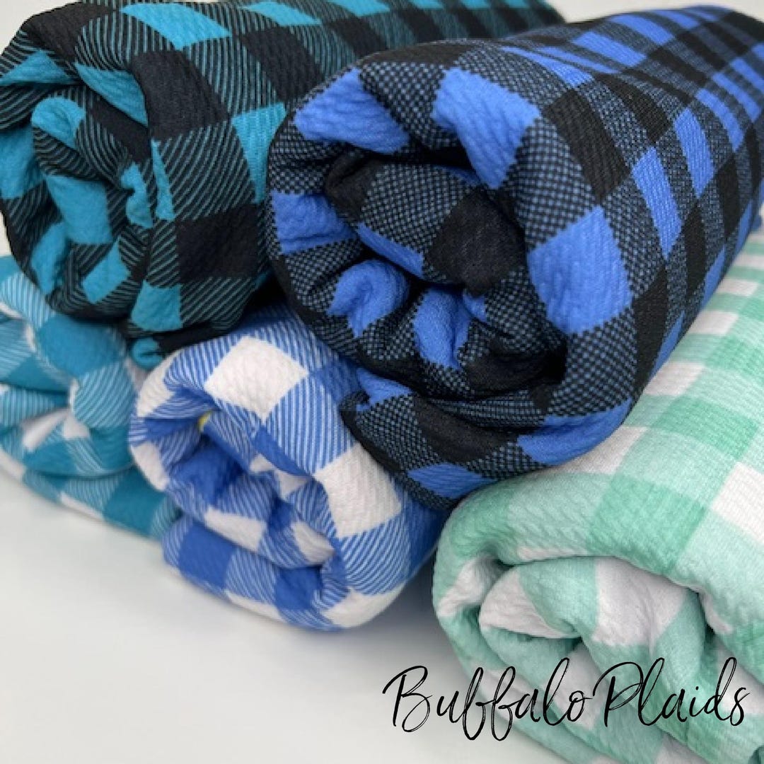 Buffalo Plaid Knit Fabrics | 5 Color Options of Plaid | Bullet Knit ...
