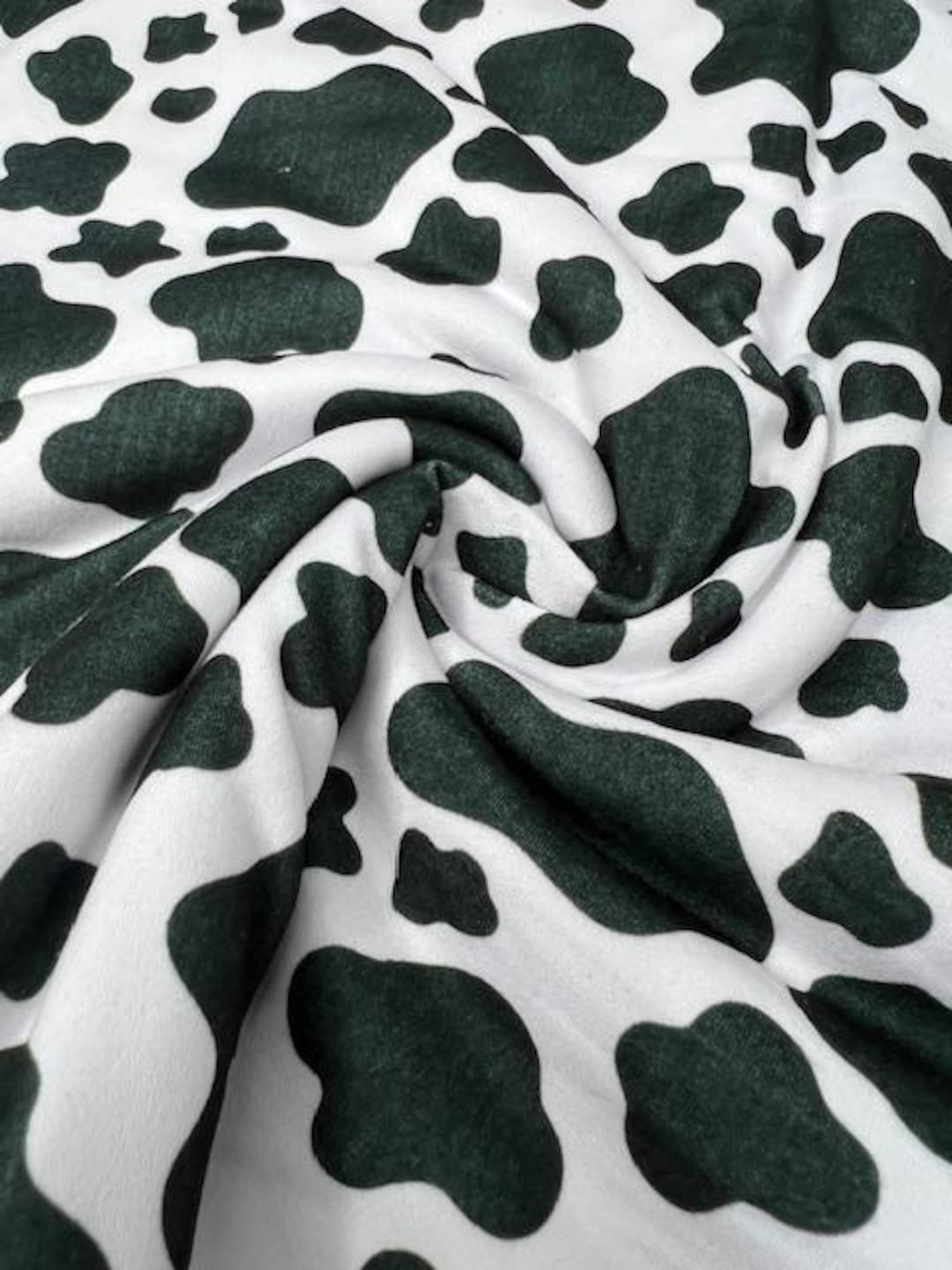 Classic Cow Print DBP Fabric - Buttery Soft Black & White Spots ...