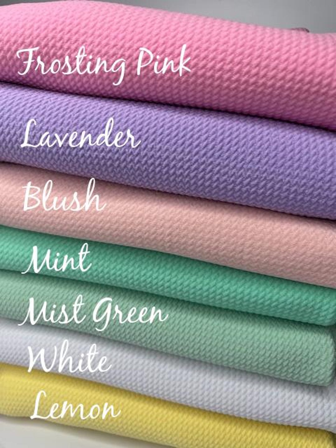 Solid Bullet Knit Fabrics | Snuggly Soft |stretchy | Beautiful Texture | Fabric by the Yard or ...