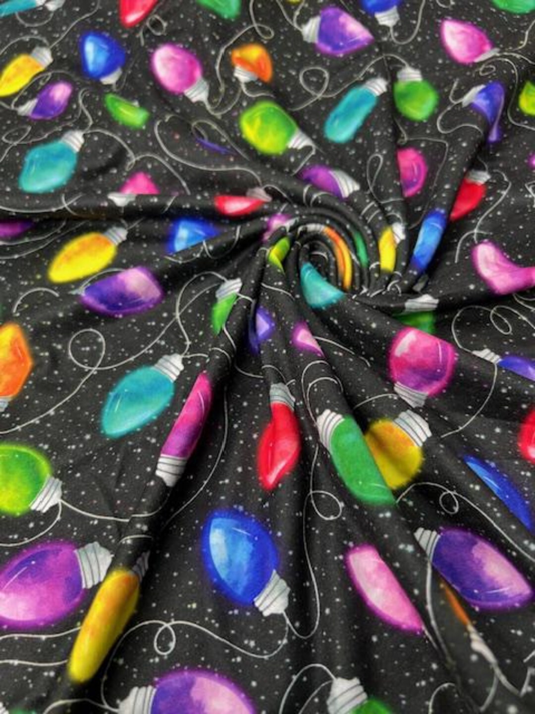 Christmas Light's DBP Fabric, String Lights Christmas Fabric, Super ...