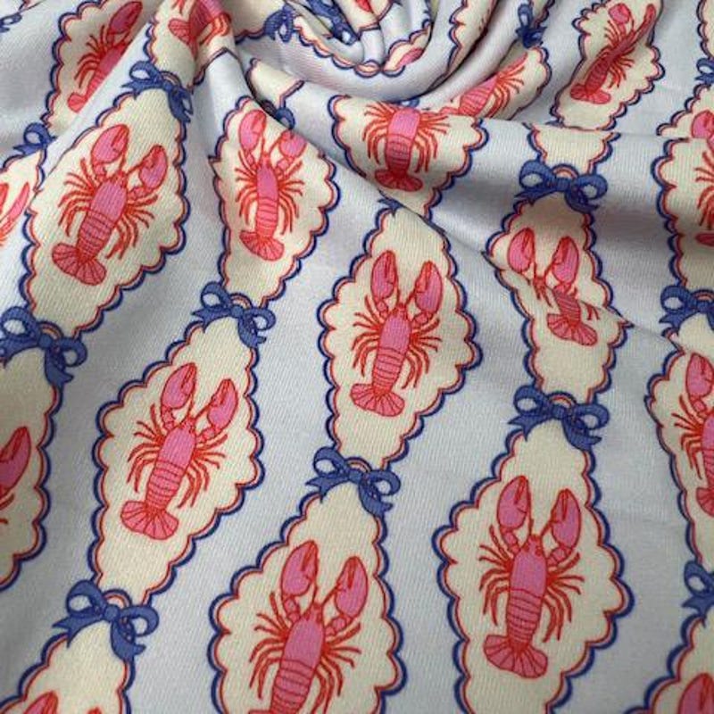 Lobster Print Fabric - Etsy