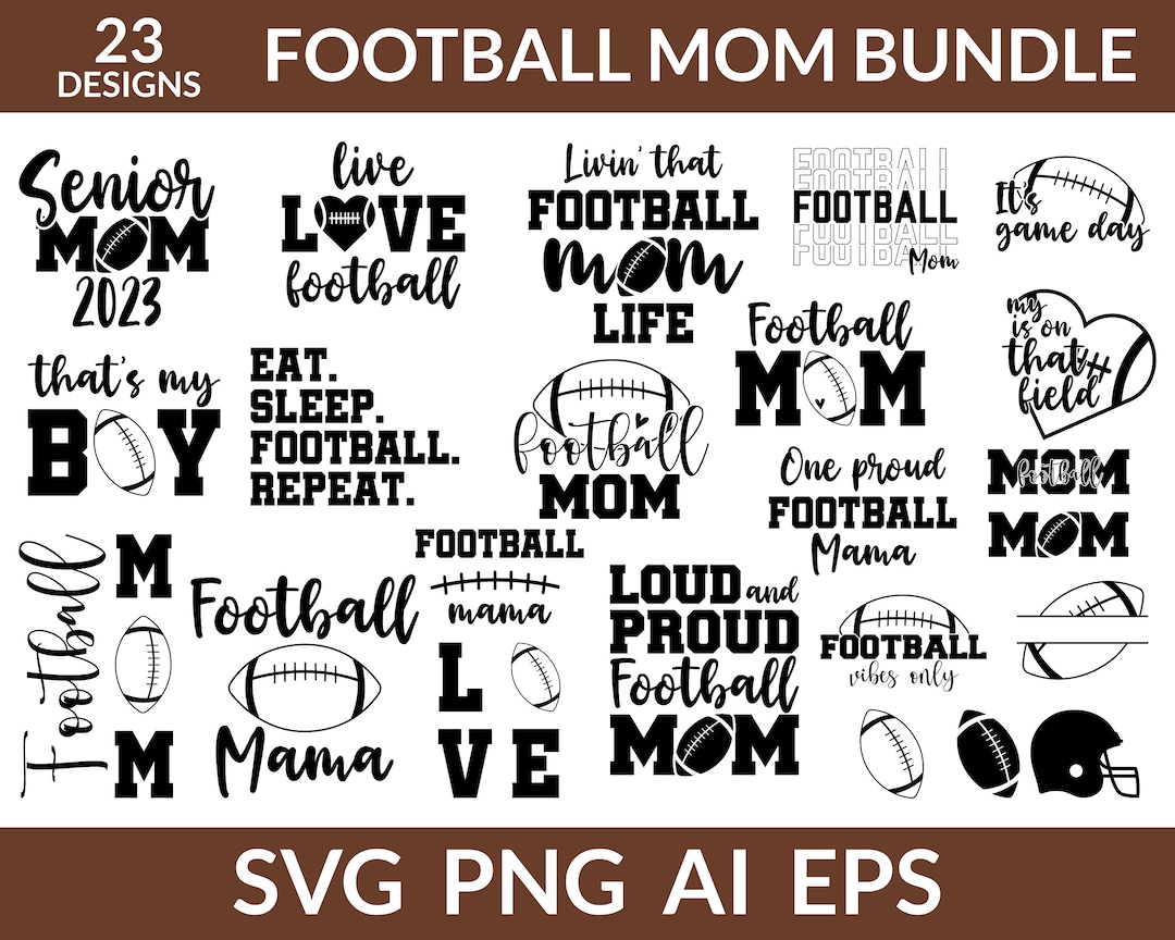 Football Mom Svg Bundle, Football Game Day Svg, Ball Mom Svg, Funny ...
