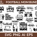 Football Mom Svg Bundle, Football Game Day Svg, Ball Mom Svg, Funny ...