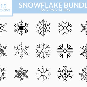 Snowflake Svg Bundle, Flake Winter Svg, Winter Svg, Snow Svg ...