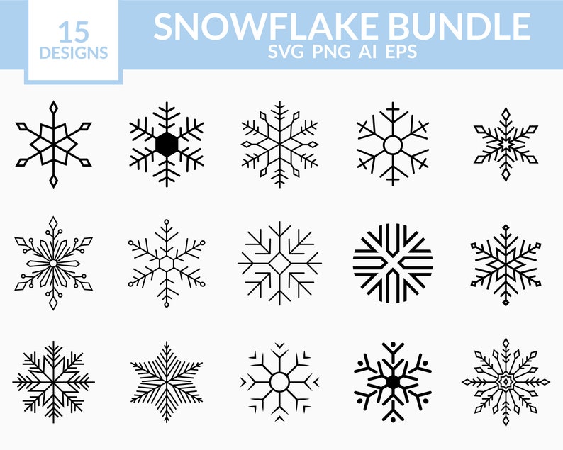 Snowflake Svg Bundle Flake Winter Svg Winter Svg Snow Svg - Etsy