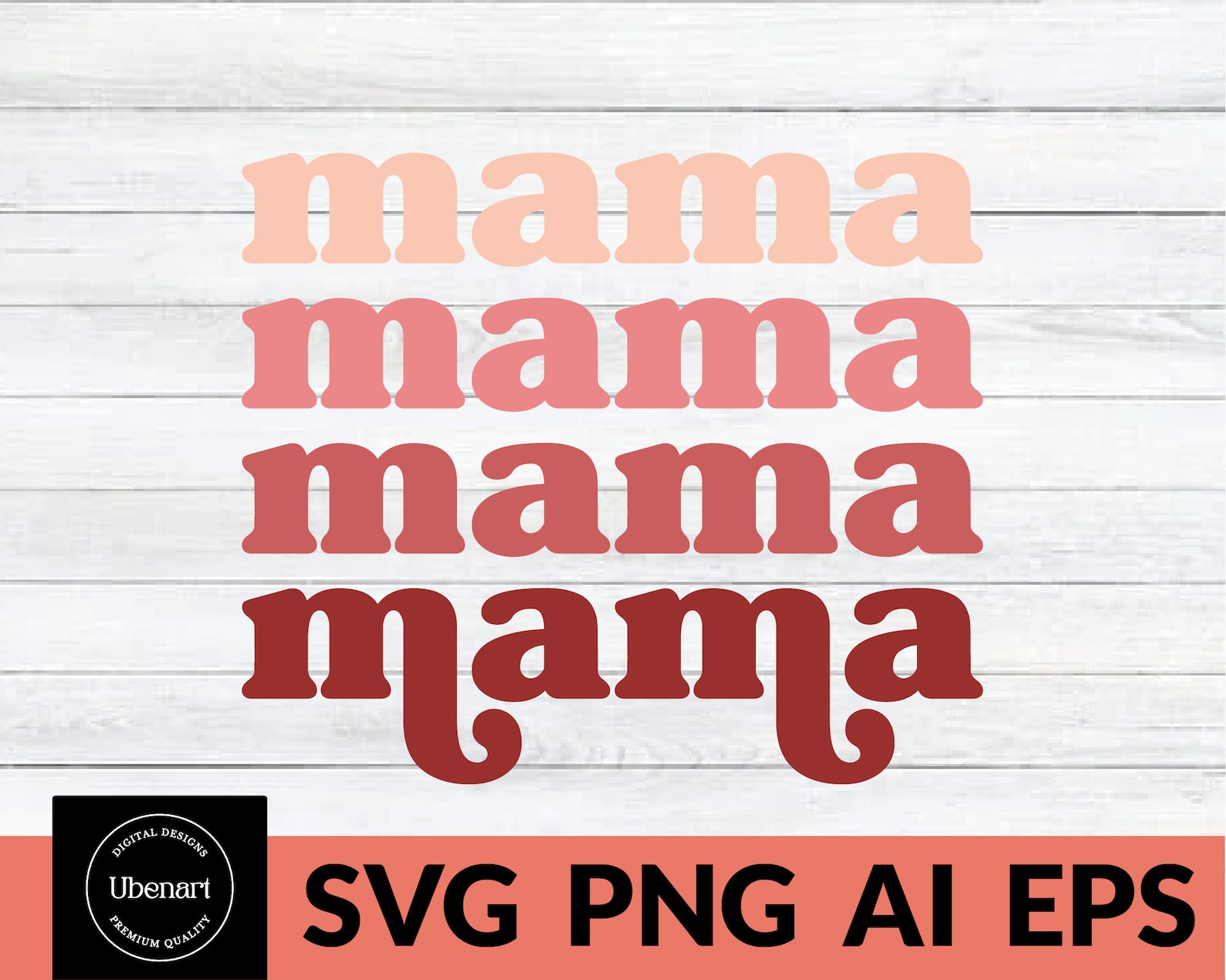 Retro Mama SVG PNG, Stacked Mama Svg, Blessed Mom Svg, Mom Life Svg ...