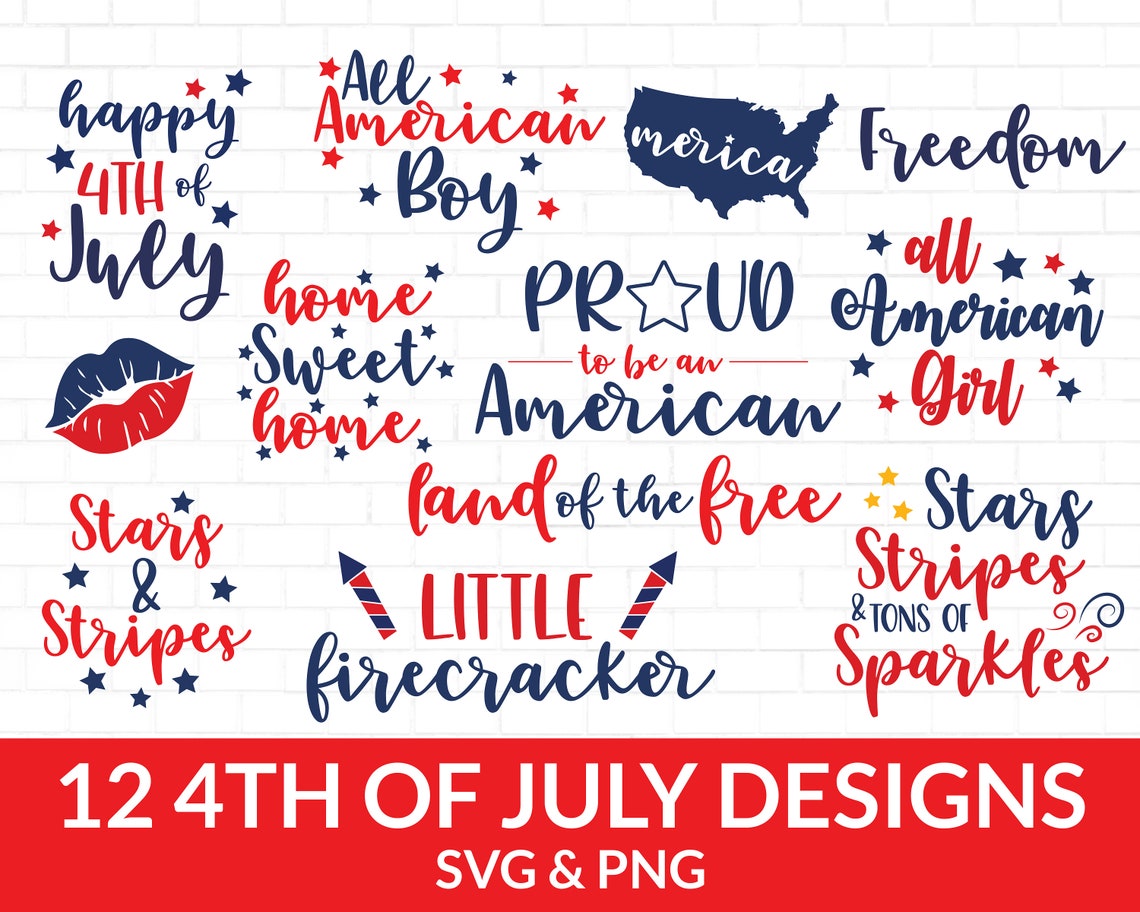 4th of July SVG Bundle July 4th Svg Fourth of July Svg - Etsy