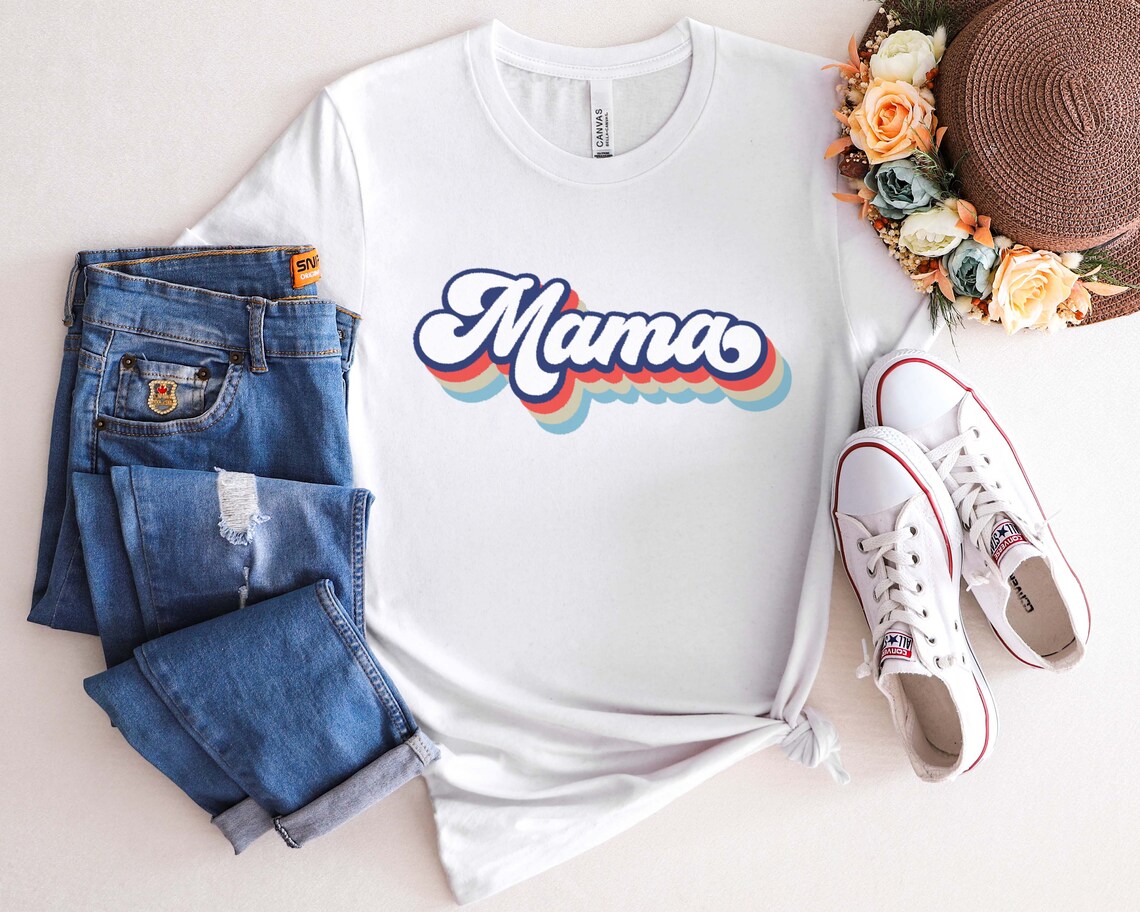 Retro Mama SVG PNG, Stacked Mama Svg, Blessed Mom Svg, Mom Life Svg ...