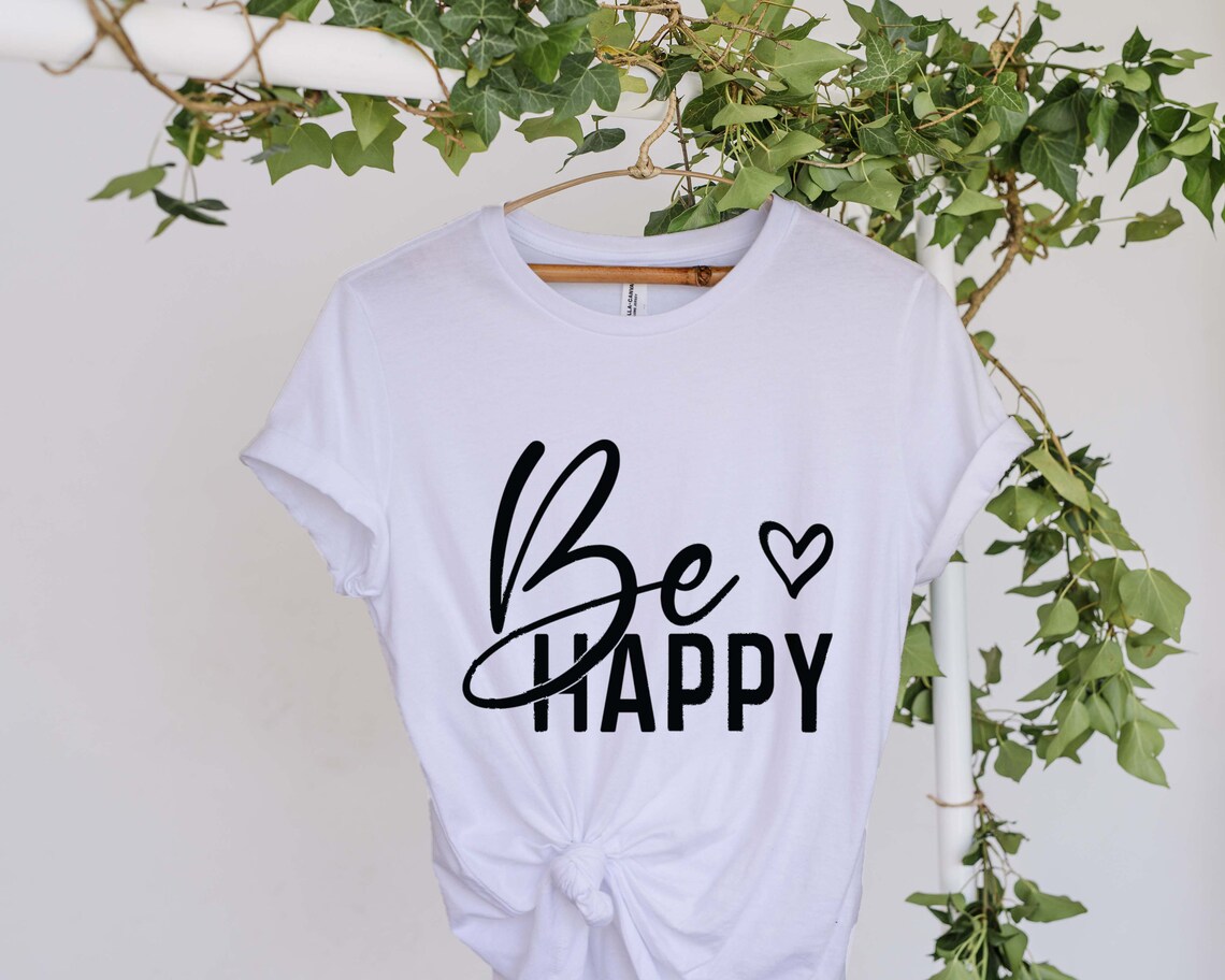 Be Happy SVG Choose Happy Svg Happy Face Svg Positive Quote - Etsy