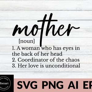 Mother SVG PNG, Mother Definition Svg, Mother Gift Svg, Mom Svg Cut ...
