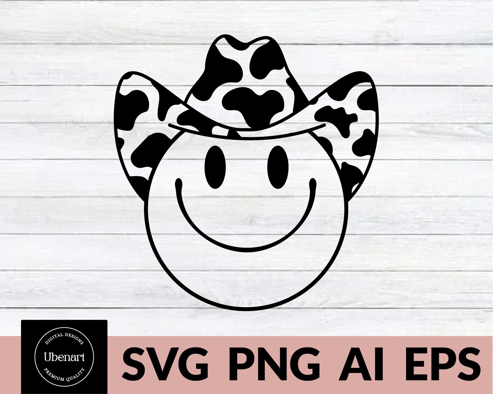 Cowboy Smiley SVG PNG, Happy Face Svg, Cowboy Svg, Cowgirl Svg, Smiley ...
