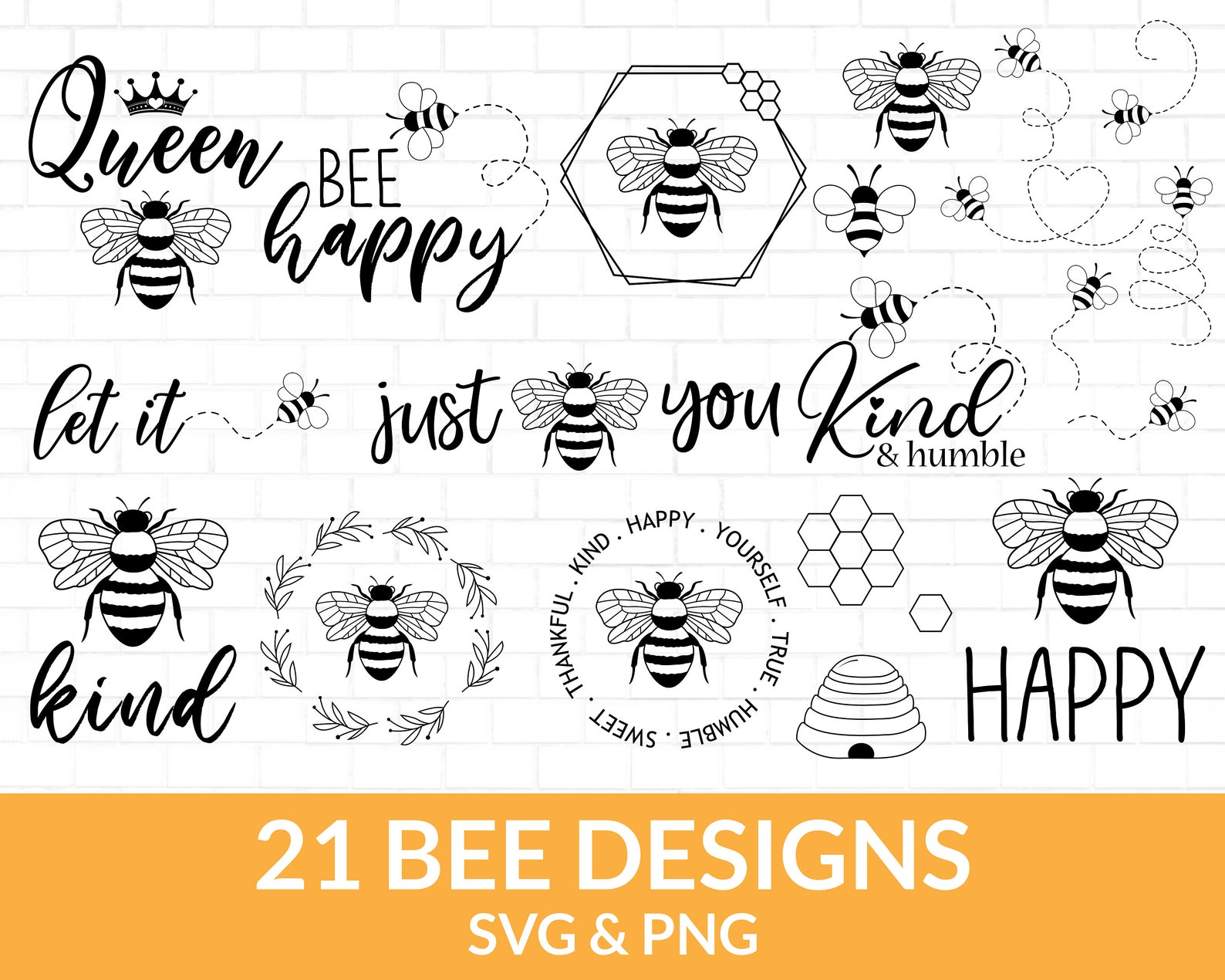 Bee Svg Bundle Honeycomb Svg Bee Path and Bee Svg Honeybee - Etsy