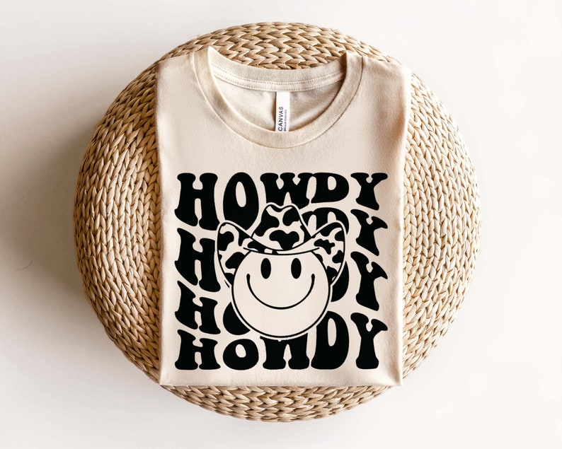 Howdy SVG PNG Howdy Yall Svg Cowboy Smiley Svg Howdy Smiley - Etsy