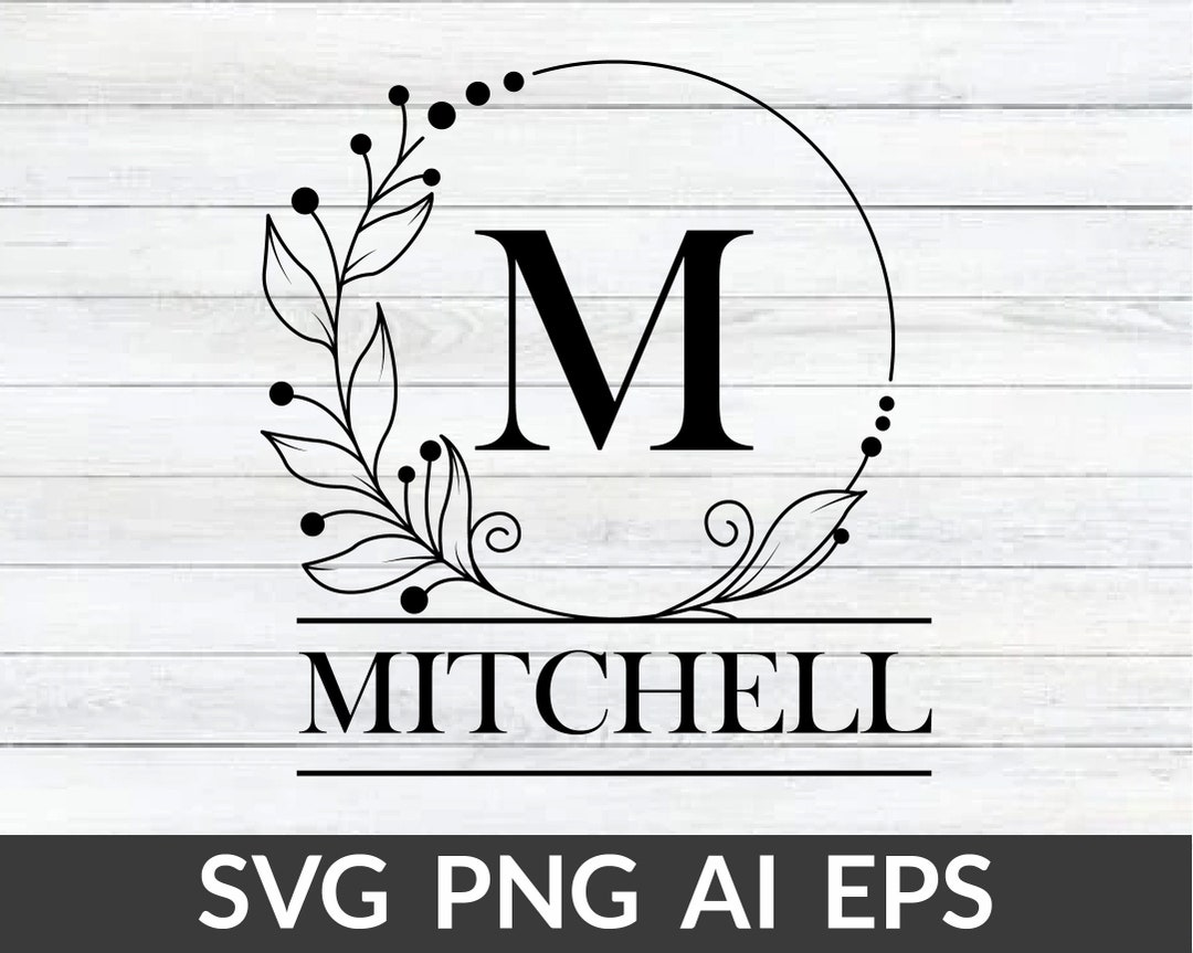 Monogram Letters Svg, Fancy Alphabets Svg, Split Name Frame Svg ...
