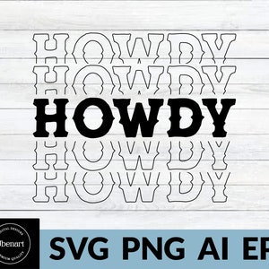 Howdy SVG PNG, Howdy Yall Svg, Cowboy Smiley Svg, Howdy Smiley Face Svg ...