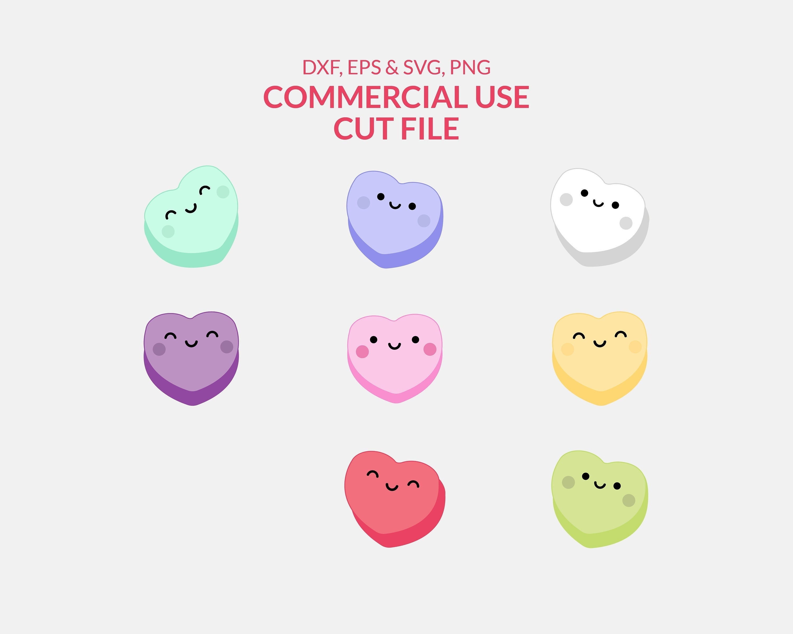 Candy Hearts SVG Bundle Valentine Heart Candy Png Svg Cricut - Etsy