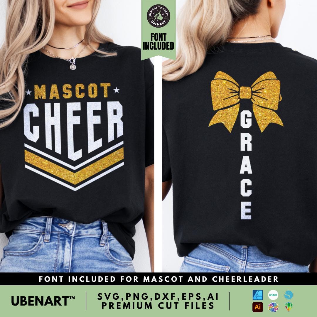 Cheer Team Template Svg, Mascot Cheer Svg Png, Cheer Bow Svg, Cheer Mom ...