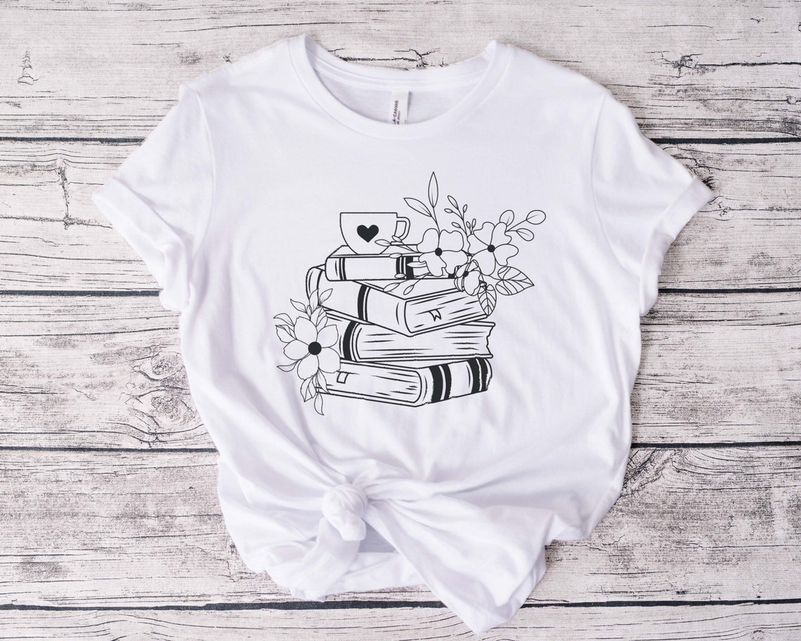 Floral Book SVG Book With Flowers Svg Book Svg Book Lover - Etsy