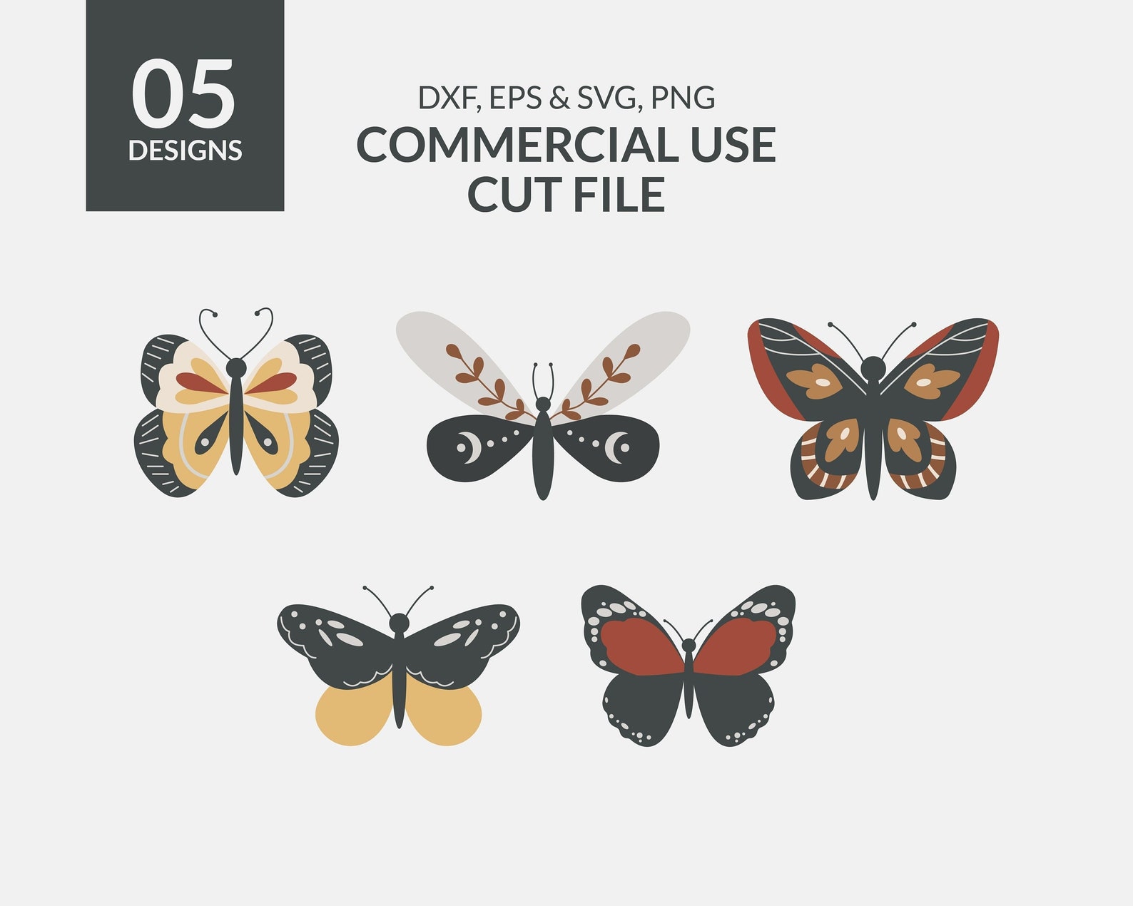 Butterfly SVG Bundle Boho Butterfly Clip Art Butterfly Files - Etsy