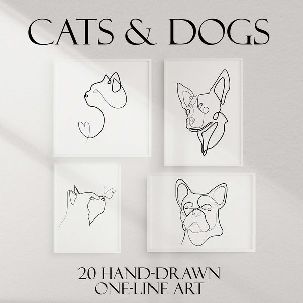 Dog Illustration Line - Etsy