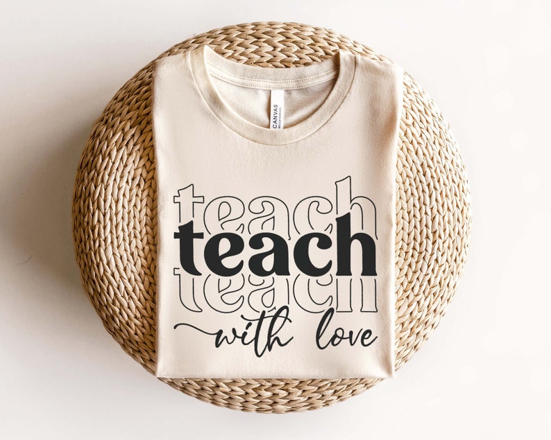 Teach With Love SVG PNG Teacher Life Svg Teacher Quotes Svg - Etsy