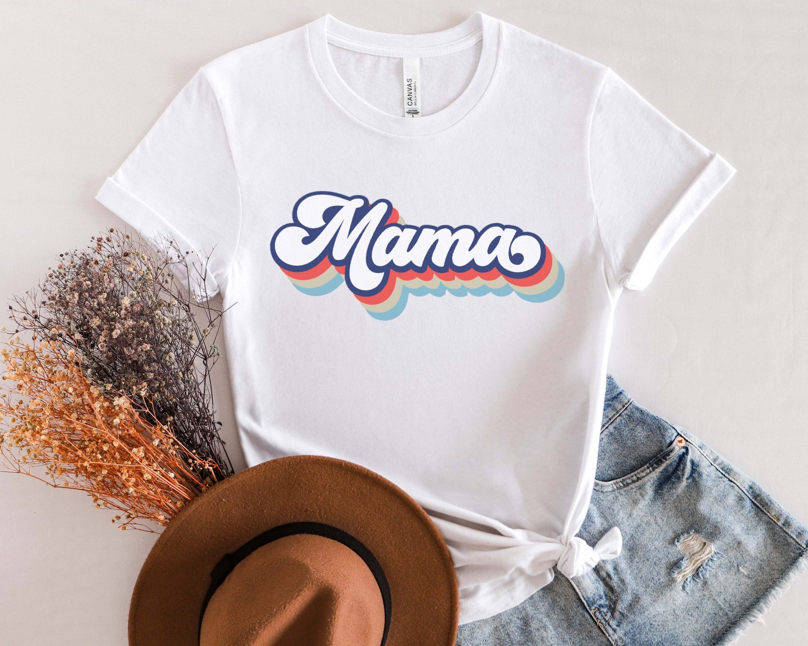 Retro Mama SVG PNG, Stacked Mama Svg, Blessed Mom Svg, Mom Life Svg ...
