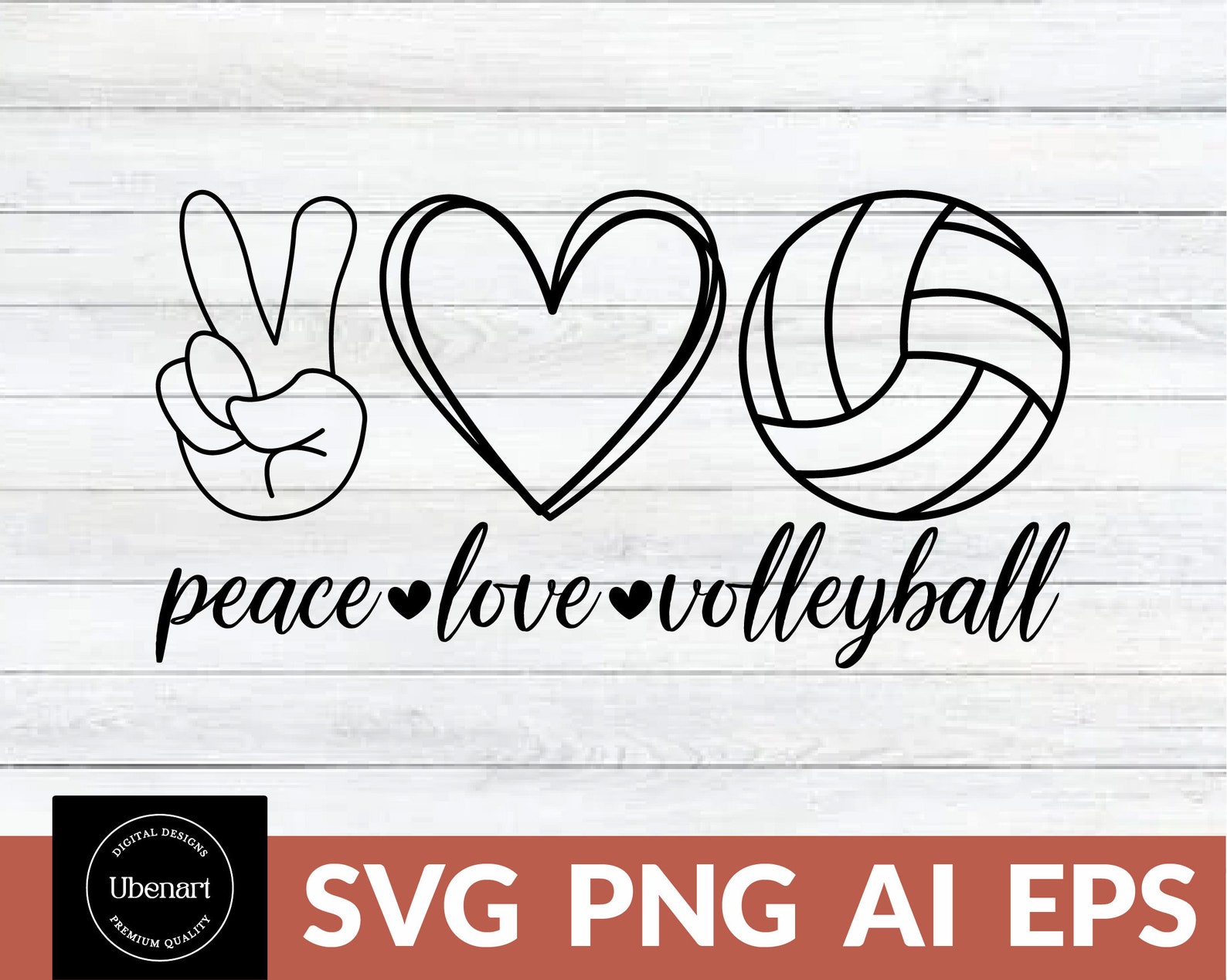 Peace Love Volleyball SVG Volleyball Svg Volleyball Mom Svg - Etsy