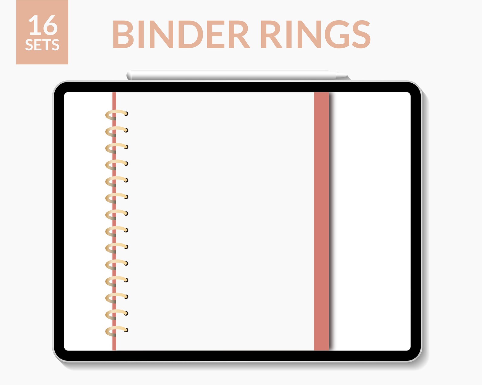 Digital Binder Rings Realistic Png Digital Planner Rings - Etsy
