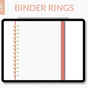 Digital Binder Rings Realistic Png, Digital Planner Rings, Metalic ...
