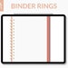 Digital Binder Rings Realistic Png, Digital Planner Rings, Metalic ...
